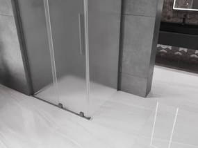 Mexen Velar L, sprchový kout s posuvnými dveřmi 120 x 90 cm, 8mm sklo námraza, broušený grafit, 871-120-090-33-95