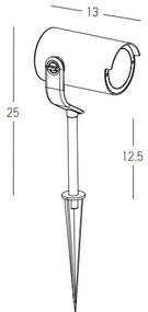 Zambelis E284 - Venkovní lampa 1xGU10/20W/230V IP65 hnědá