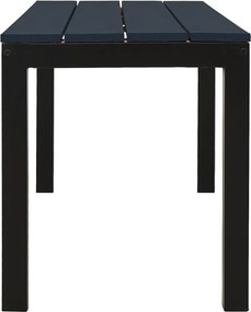 Zahradní lavice 110 cm ocel a WPC černá 317141