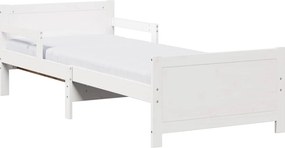 Rám postele s rozšiřitelnou matrací s čelo Bílá 80 x 200 cm 3385950