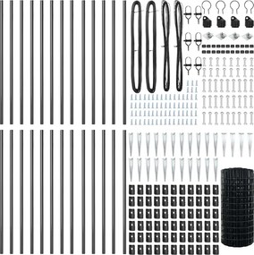 Evropský plot se hroty 50 x 0,6 m Ocel potažená PVC Šedá 3350692