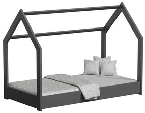 ImportWorld Dětská postel Domek 80x160 cm D1 + rošt ZDARMA - šedá
