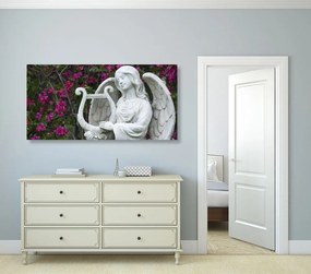 Obraz anděl hrající na harfu - 120x60 cm