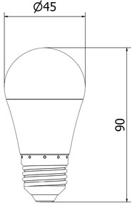 Mexen Nova, LED žárovka E27, G45, 10W, neutrální - 4000K, 1055 lm - L101-E27-1040-01