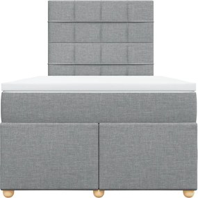 Box spring postel s matrací světle šedá 120 x 200 cm textil 3291247