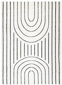 Dywany Łuszczów, Kusový koberec Mode 8494 geometric cream/black, 160x220, bílá, černobílá, chodba / předsíň