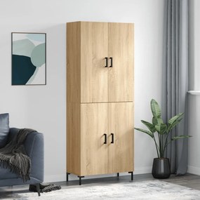 vidaXL Skříň highboard 69,5 x 34 x 180 cm kompozitní dřevo [3195679] Barva: hnědý dub