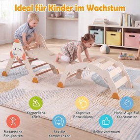 Costway Skládací Montessori prolézačka 8 v 1, přírodní