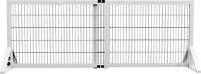 PawHut Bezpečnostní Bariera pro Psy, 2-panelová nastavitelná šířka ochranná bariéra 101-181D x 44Š x 67V cm, pro schody, dveře, chodby, z borovicového