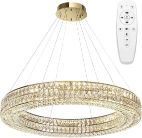 Toolight Toolight, LED stropní svítidlo 80cm + dálkový ovladač, APP1569-CP, zlatá, OSW-06988