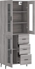 vidaXL Skříň highboard 69,5 x 34 x 180 cm kompozitní dřevo [3198615] Barva: kouřový dub