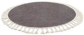 Dywany Łuszczów, Kusový koberec Berber 9000 brown kruh, 120x120 (průměr) kruh, hnědá, kancelář