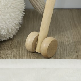 AIYAPLAY jednorožec na tyči se zvukem a kolečkem, od 24 měsíců, bílý