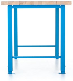 Výškově nastavitelný dílenský stůl Basic, 220 x 80 cm, modrá - ral 5012
