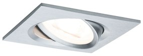 Paulmann 93456 LED Coin Nova rectangular, set hranatých bodovek z kartáčovaného hliníku, 3x6,5W LED 2700K, 8,4x8,4cm