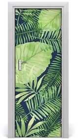 Samolepící fototapeta na dveře tropické listí 95x205 cm