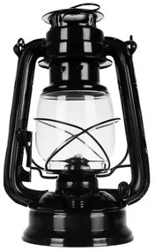 Petrolejová lampa černá 24cm 74860