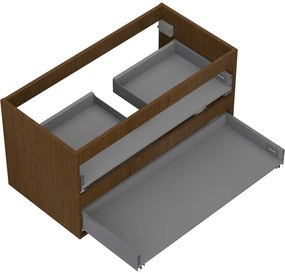 Mexen Box-A, závěsná skříňka 90 cm, 2 zásuvky, ořech, 91AX0-0900-470-2-86