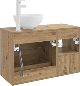Sada koupelnového nábytku 2 ks Dub artisan Kompozitní dřevo 3403879