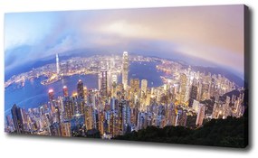 Wallmuralia Foto-obraz canvas do obýváku Hongkong  panorama 100x50