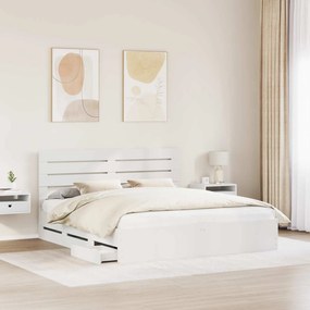 Rám postele se zásuvkou Bílá 180 x 200 cm Inženýrské dřevo 3411484