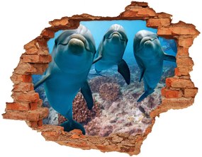 Wallmuralia Fototapeta díra na zeď Delfíni 90x70 cm