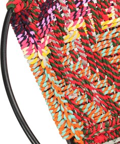 Kruhové křeslo vícebarevné chindi textil 286609