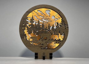 Li-Go "Medvědi" lampa 20x22cm provedení povrchu: dub světlý