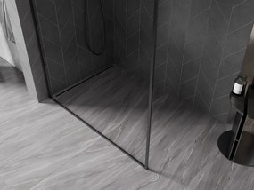Mexen Kioto-F L sprchová stěna Walk-in s rámem 100 x 202 cm, transparentní 8 mm, černá - 800-100-174-70-00
