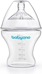 BABYONO kojenecká láhev NATURAL 180 ml bílá