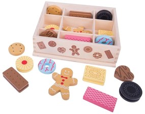 Bigjigs Toys Box s dřevěnými sušenkami