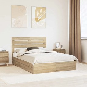Postel s úložným prostorem se zásuvkou Sonoma dub 160 x 200 cm 3411555