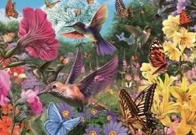 Ravensburger Puzzle: Svět kolibříků a motýlů / 200 dílků / od 8 let