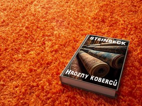 Kusový koberec Efor Shaggy 3419 Orange, 80x150, oranžová, obývacia izba, Mono Carpet