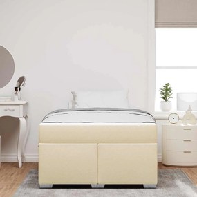 Rám postele s matrací Krémová 120 x 200 cm textil 3399185