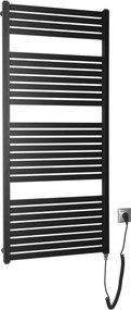 Aqualine - Topné těleso Tondi-E 60x133 cm, 600 W, matná černá DE486T