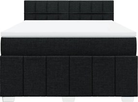 Box spring postel s matrací černá 140 x 190 cm textil 3287065