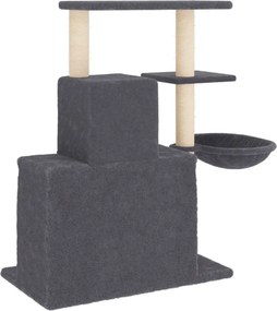 Škrabadlo pro kočky se sisalovými sloupky tmavě šedé 83 cm 171767