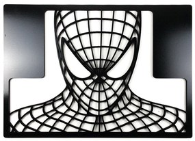 Živá Zeď Dřevěná nástěnná dekorace Spiderman portrét černý