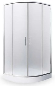 ROTH HOUSTON NEO/900 sprchový kout 900x1900mm, R550, čtvrtkruh, s dvoudílnými posuvnými dveřmi, brillant/matt glass, N0649