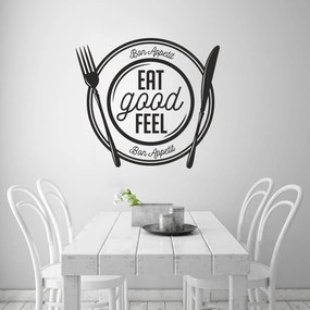 Samolepka na zeď - Eat good nápis (95x85 cm) - PopyDesign