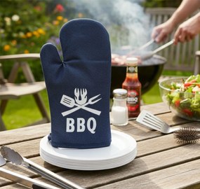 Chňapka kuchyňská, Jeans BBQ, šedomodrá