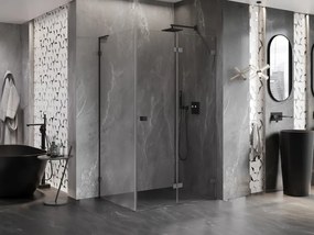 Mexen Lunar-F L, skládací sprchový kout pravý 85 x 70 cm, 8mm čiré sklo, profil grafit broušený, 836L-085-070-66-00-P