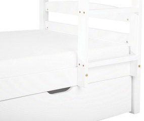 Bílá patrová postel s úložným prostorem 90 x 200 cm REGAT Beliani