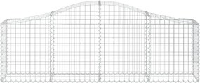 Klenuté gabionové koše 6 ks 200x30x60/80 cm pozinkované železo 3145392