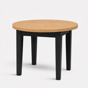 Stima Kulatý stůl FIT II. Průměr 110 + 35 cm dub halifax tabákový černá