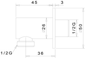Sapho Sapho, KAI podomítkový sprchový set s pákovou baterií, otočný přepínač, 2 výstupy, černá matná, KA43/15-02