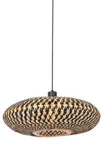 Orientální závěsná lampa černá bambus 50 cm - Ostrava