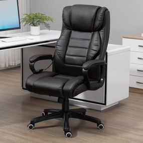 Vinsetto kancelářská židle s masážní funkcí, ergonomická exekutivní židle s vibrační masáží, sklopná funkce, výškově nastavitelná kancelářská otočná …