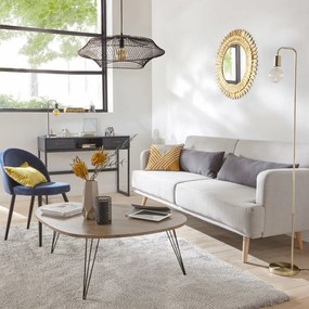 Kovová stojací lampa pro obývací pokoj, moderní, ve zlaté barvě,